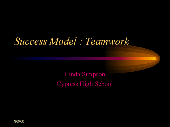 Success Model : Teamwork